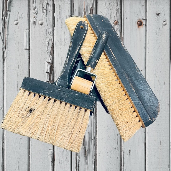 Accents | Vintage Wooden Handle Paint Brushes Set Primitive Chippy ...